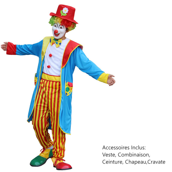 Déguisement Adulte Clown de Cirque Amusant Pour Carnaval Halloween ...