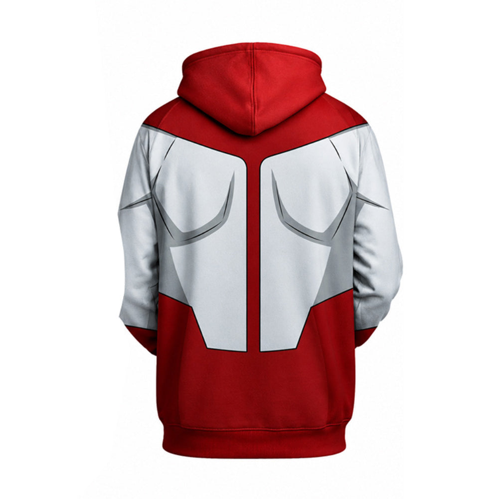 Costume Thragg Invincible(2026) TV Sweat à Capuche Rouge Homme ...