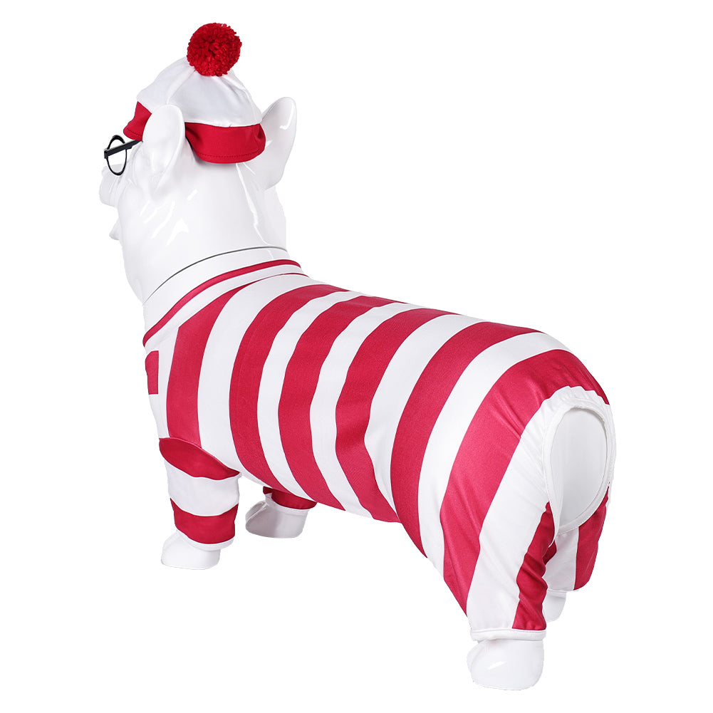 Déguisement Animal Ou est Charlie Costume Rayé Rouge et Blanc pour Chi ...