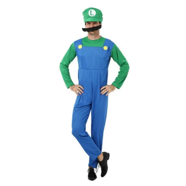 Déguisement Adulte Mario Bleu Costume Halloween Carnaval – Déguisement ...