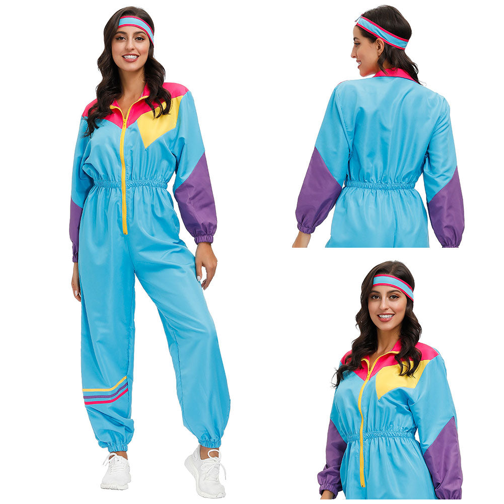 Déguisement Femme Vintage Combinaison de Sport et de Fitness Costume ...